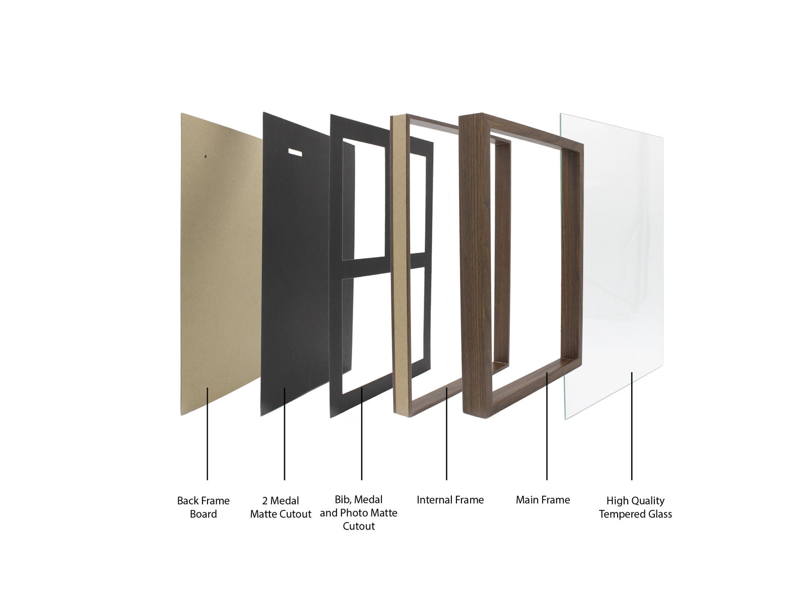 3 in 1 Shadow Box Display race Bib Race Medal Photo - Etsy