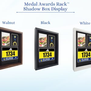 Personalized 3 in 1 Shadow Box Display for Marathons and Triathlons - Etsy