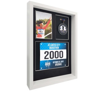 3 in 1 Shadow Box Display race Bib Race Medal Photo - Etsy