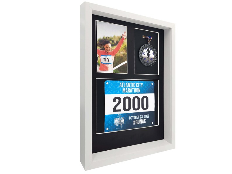 3 in 1 Shadow Box Display race Bib Medal Photo - Etsy