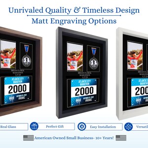 Personalized 3 in 1 Shadow Box Display for Marathons and Triathlons - Etsy