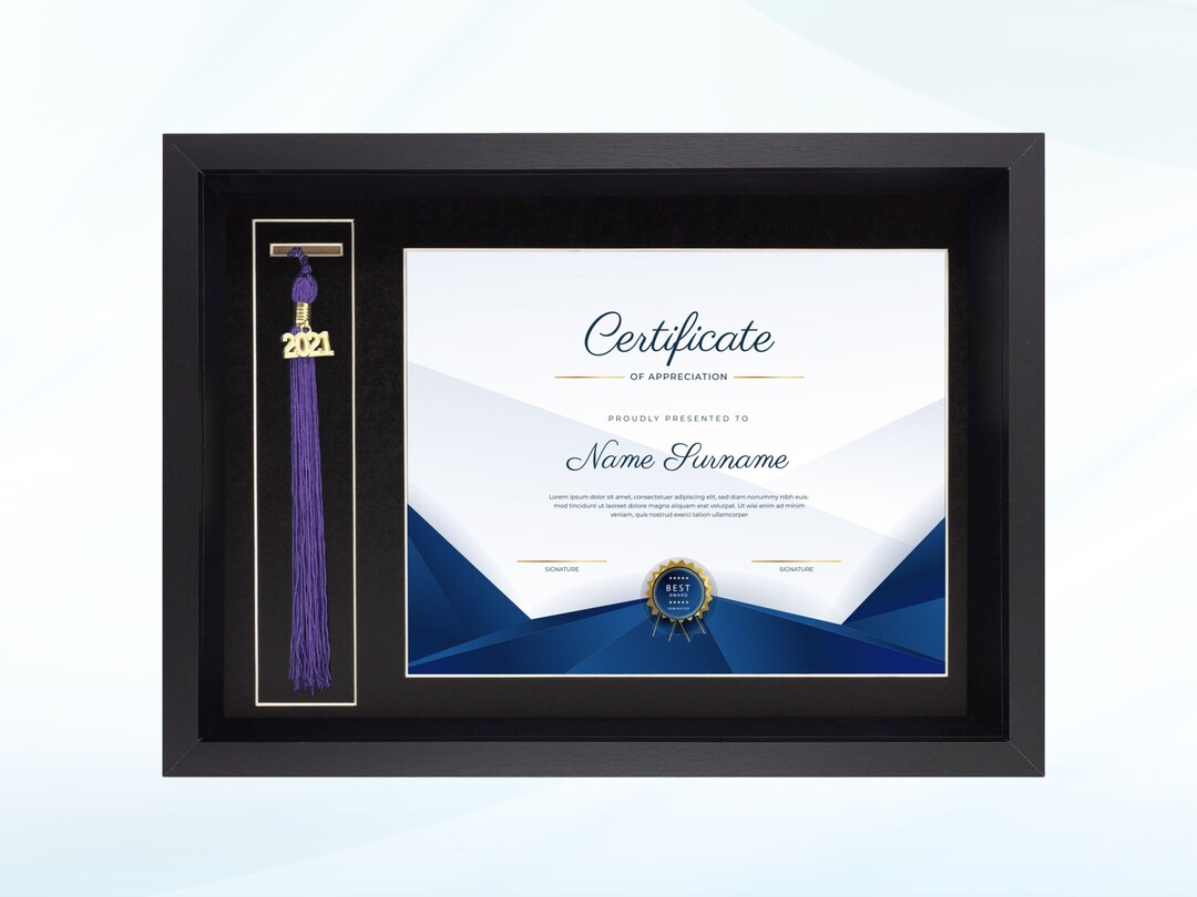 Shadow Box Diploma and Tassel Display - Etsy