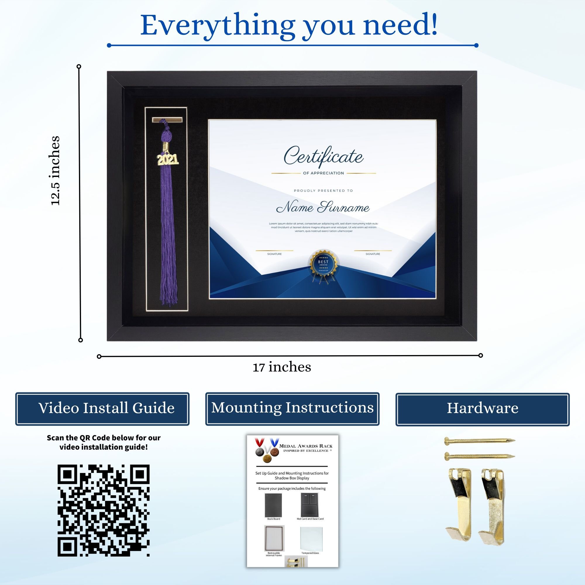 Shadow Box Diploma and Tassel Display - Etsy