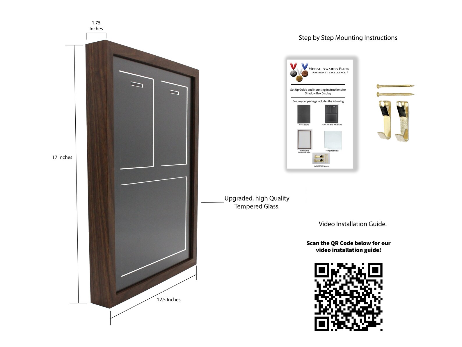 3 in 1 Shadow Box Display race Bib Medal Photo - Etsy