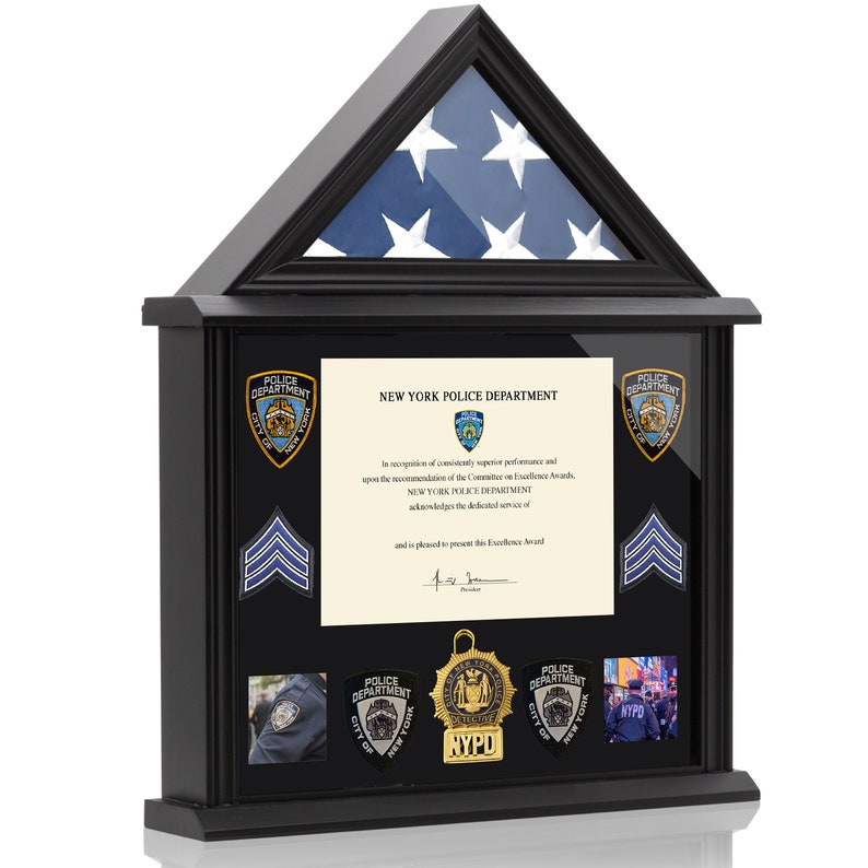 Personalized Military Flag & Medal Display Case: 3x5 American Flag - Etsy