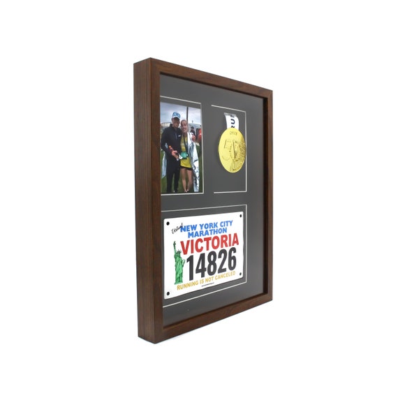 3 in 1 Shadow Box Display race Bib Race Medal Photo - Etsy
