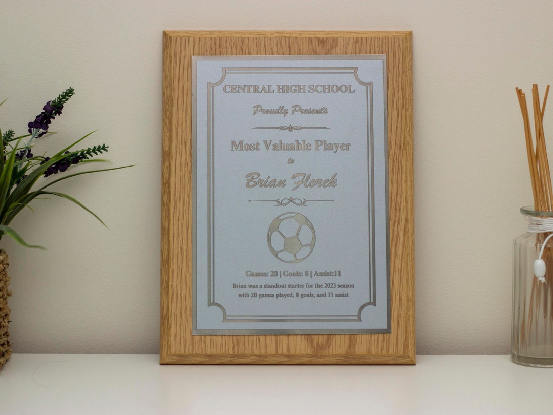 Personalized Sports Award Plaque | ALL SPORTS | High-quality Laser ...