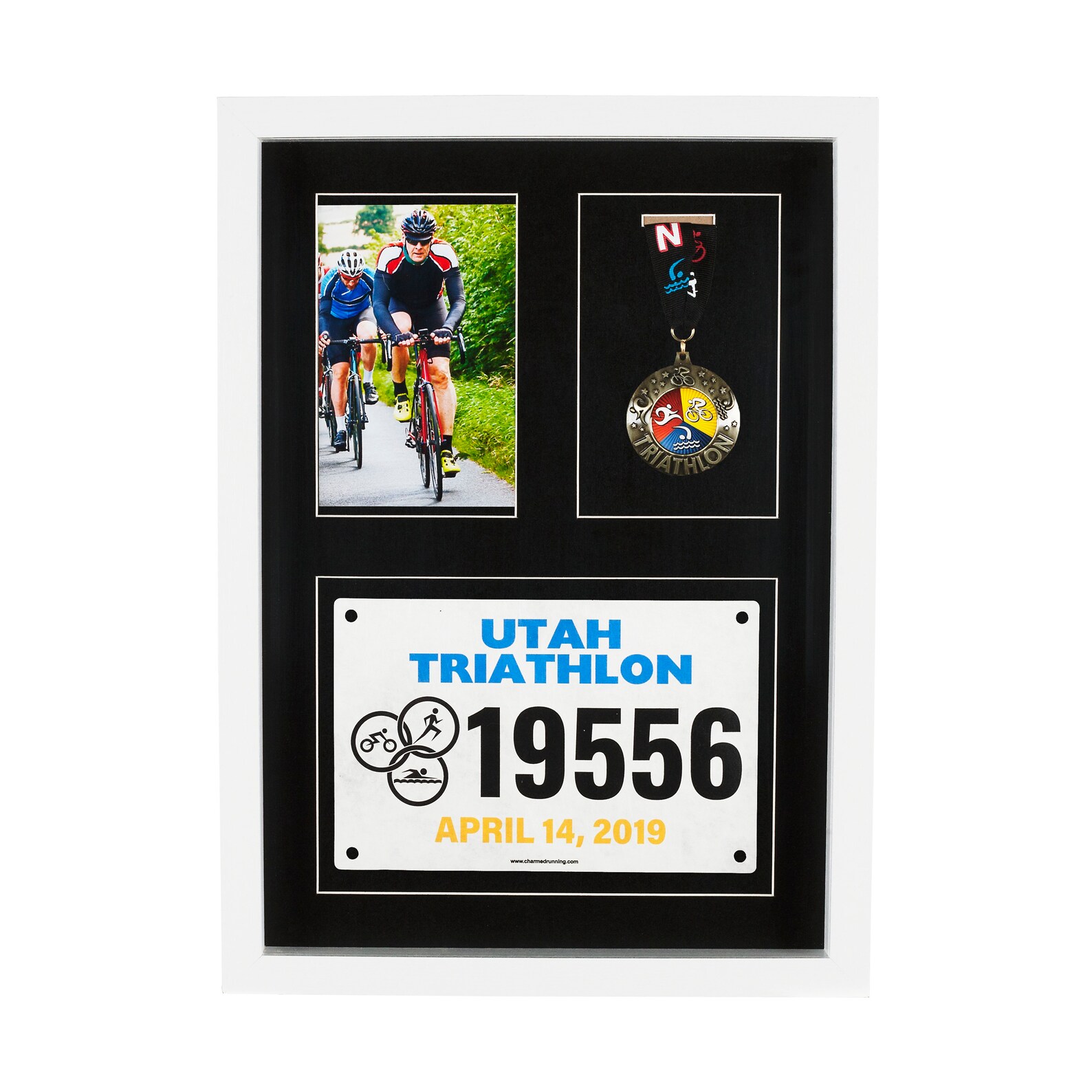 3 in 1 Shadow Box Display race Bib Medal Photo | Etsy