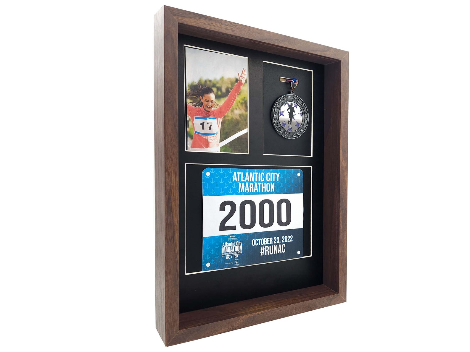 3 in 1 Shadow Box Display race Bib Medal Photo - Etsy