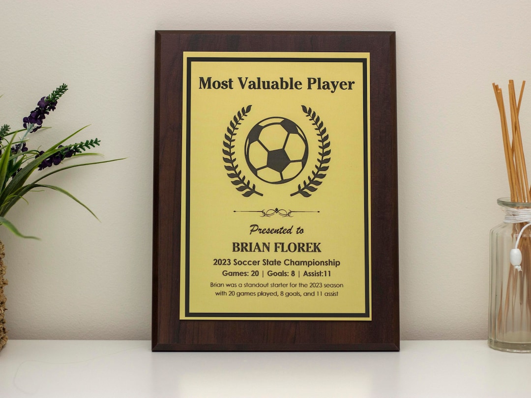 Personalized Sports Award Plaque | ALL SPORTS | Custom Wood Plaques ...