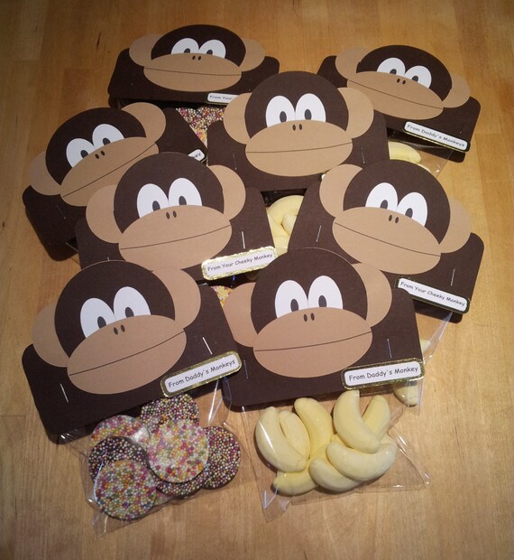 Monkey Party Favour Packet SVG Cutting File Template | Etsy