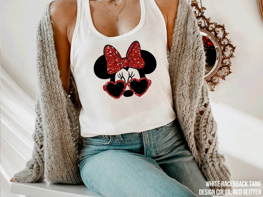 GLITTER Matching Minnie Disney Tank Top, Minnie Mouse Shirt, Family ...