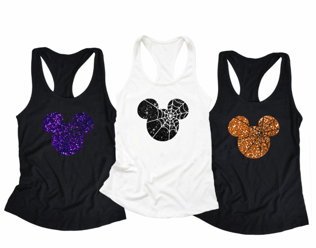 Disney Halloween Tank Top, Spider Web Mickey Tank, Womens Disney Tank ...