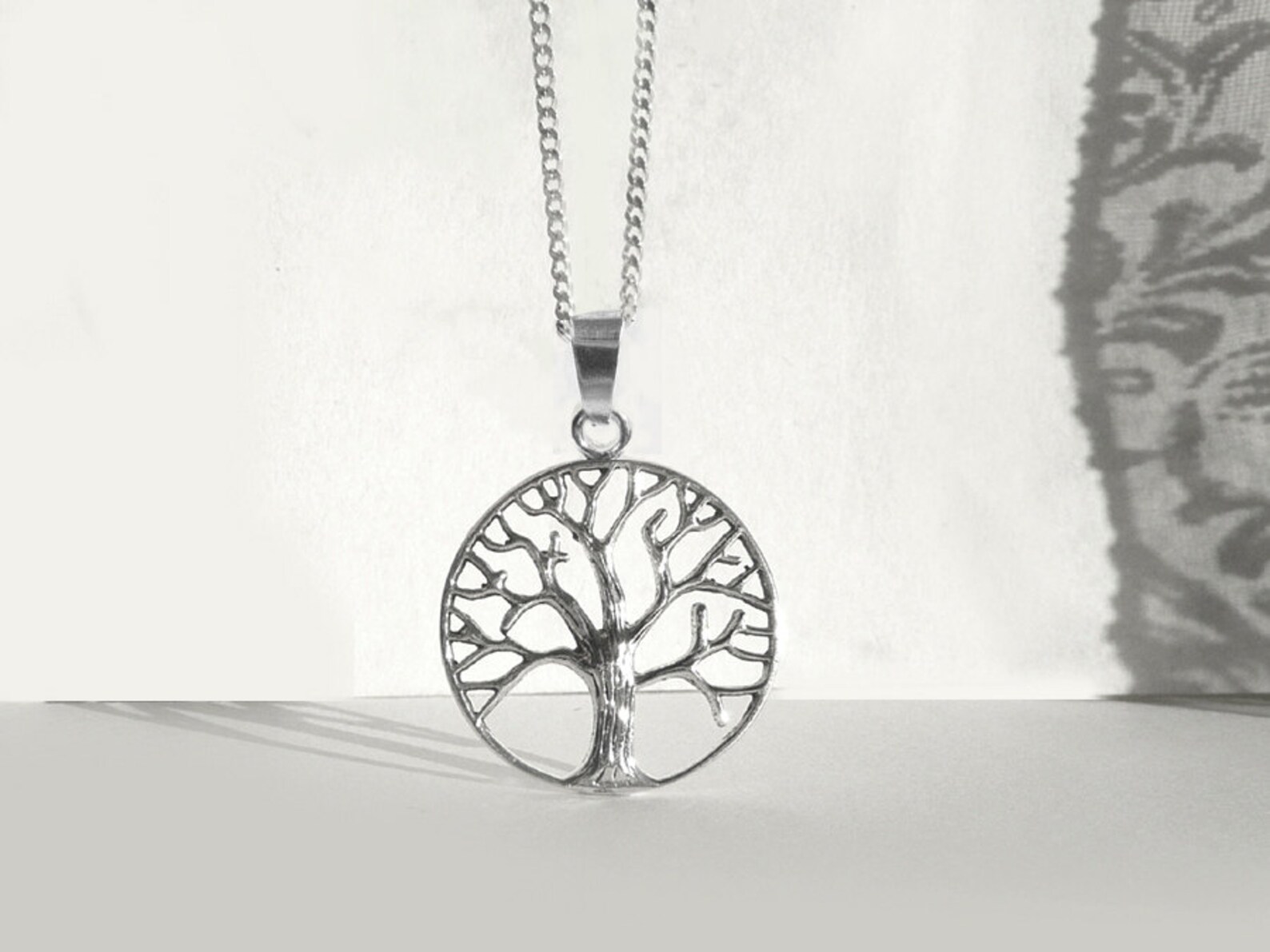 Lovely Sterling Silver Tree of Life Necklace Open Work Charm | Etsy