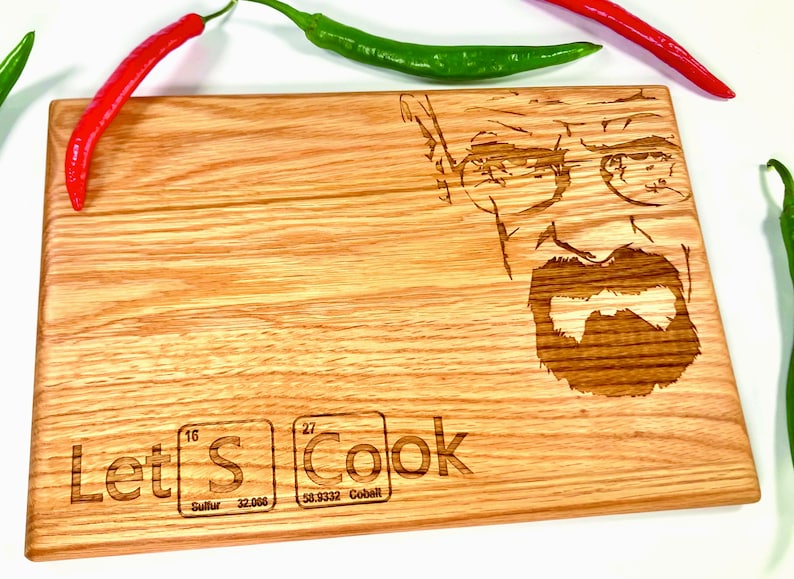 LET'S COOK - Handmade Lazer Engraved. Gift for Birthday, Father's Day ...