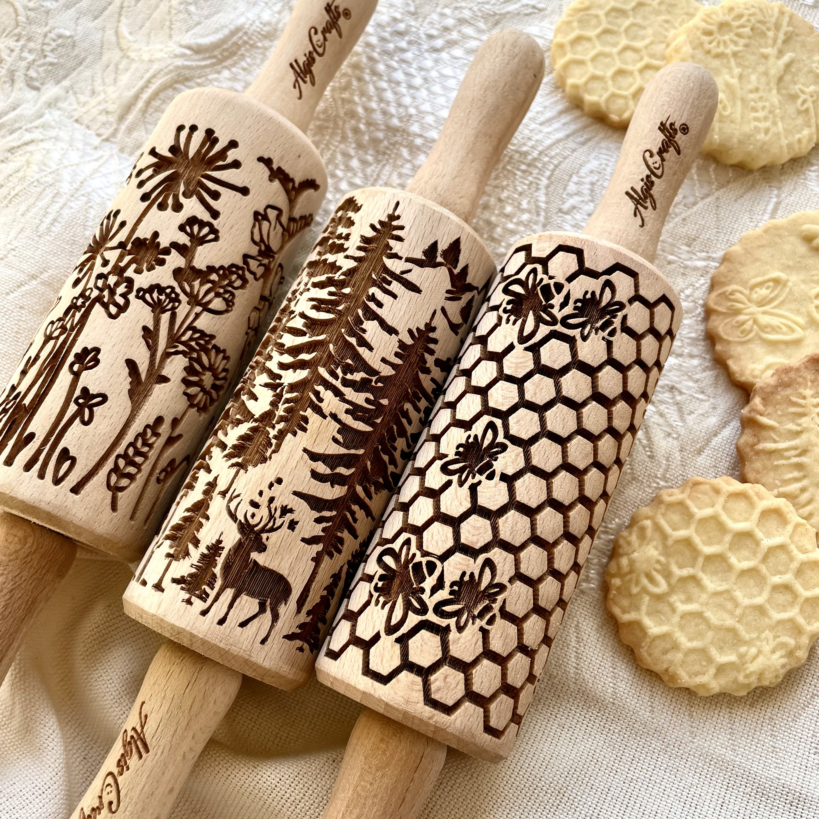 WILD SET of 3 Children's Rolling Pins - Etsy