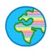 BUY2GET1FREE - World, Globe, Earth Applique Machine Embroidery Design ...