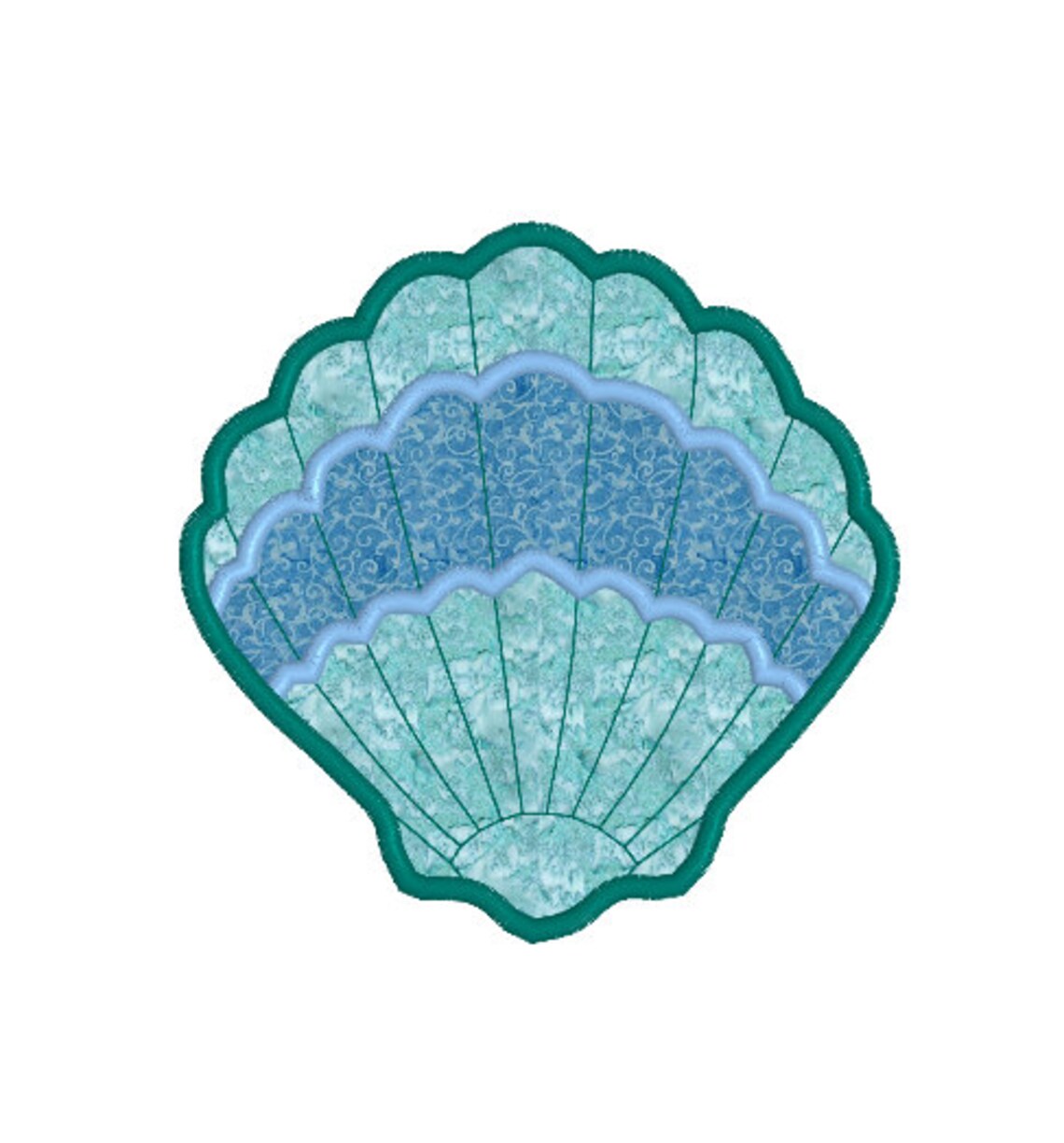 BUY 2 GET 1 FREE Shell Applique Machine Embroidery Design - Etsy