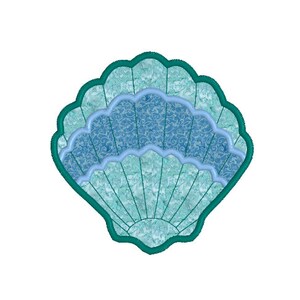 BUY 2, GET 1 FREE Shell Applique Machine Embroidery Design in 3 Sizes ...