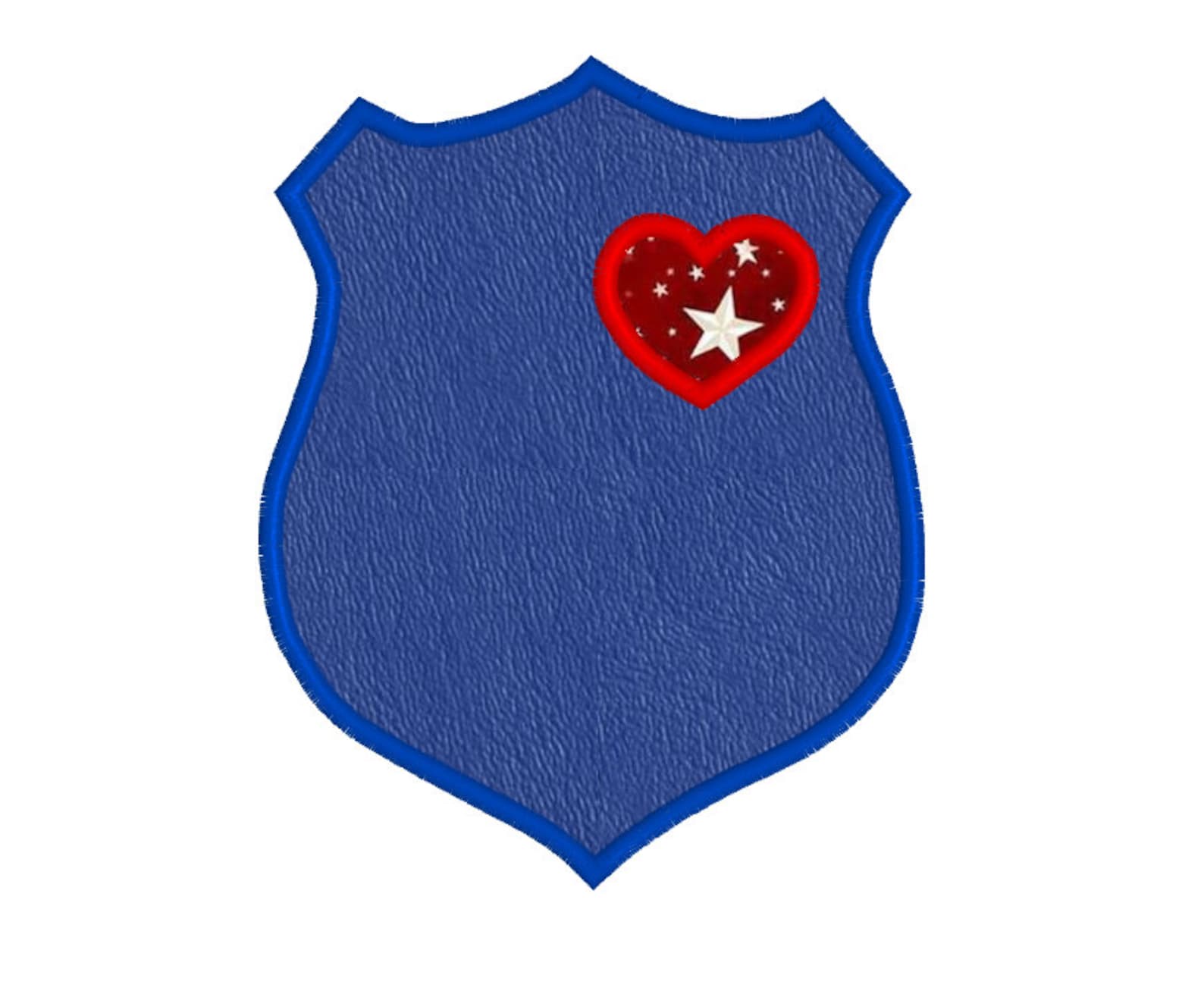 BUY2GET1FREE Police Badge With Heart Applique Machine - Etsy
