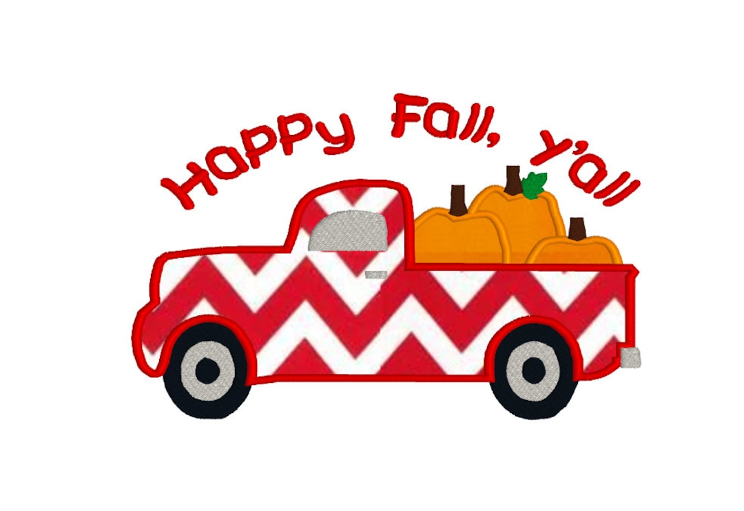 BUY 2, GET 1 FREE - Happy Fall Yall Pickup Truck With Pumpkins ...