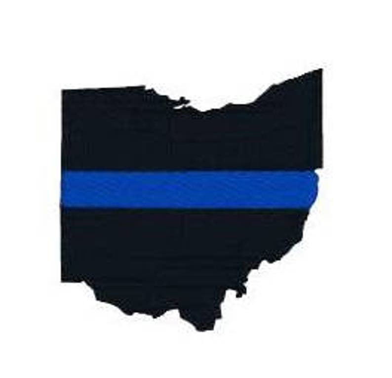 BUY 2 GET 1 FREE Ohio Thin Blue Line Silhouette Filled - Etsy