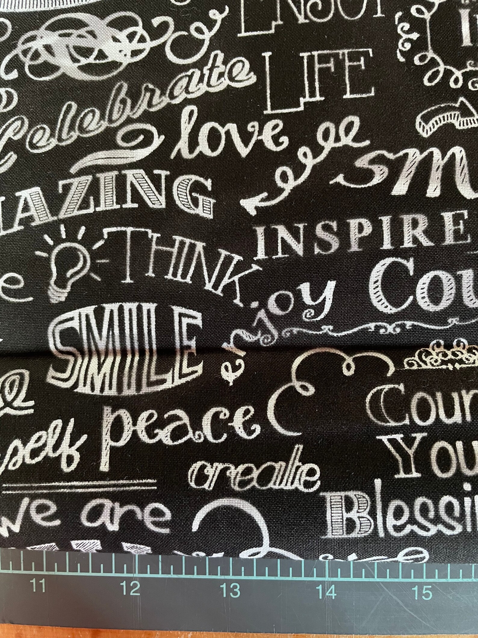 Chalkboard Inspirational Words Fabric 100% Cotton Dream Big | Etsy