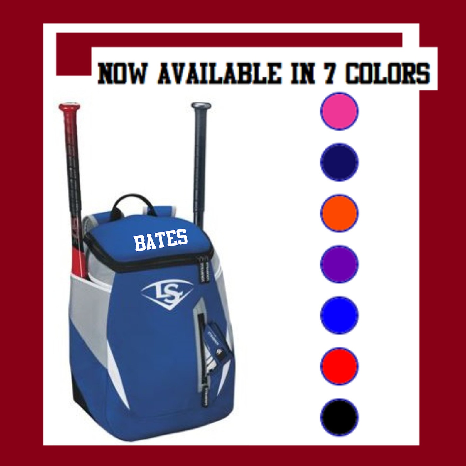 Personalized Batpack for Youth, Embroidered Baseball Gear Bag Custom ...