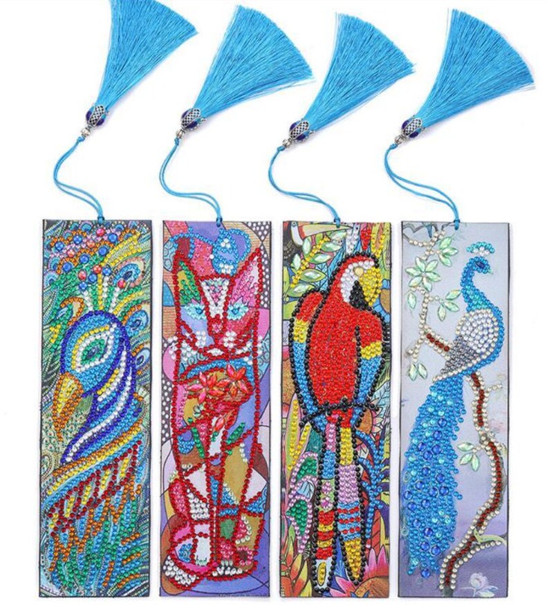 DIY Craft Kit Bookmark Kit Faux Leather Diamond Painting | Etsy