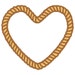 BUY 2, GET 1 FREE - Western Rope Heart Machine Embroidery Design - Rope ...