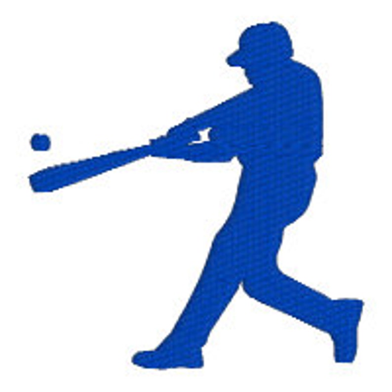BUY 2, GET 1 FREE Baseball Hitter Silhouette Machine Embroidery Design ...