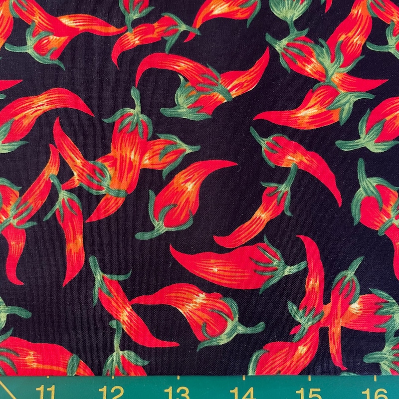 Chili Pepper Fabric - Etsy