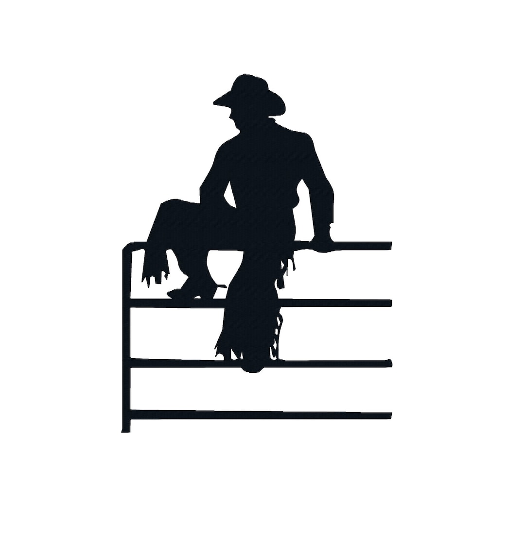 Rodeo Cowboy Silhouette Machine Embroidery Design in 3 Sizes - 4x4, 5x7 ...