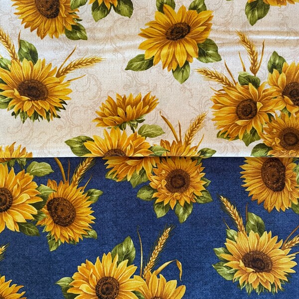 Sunflower Fabric by the Yard - Etsy