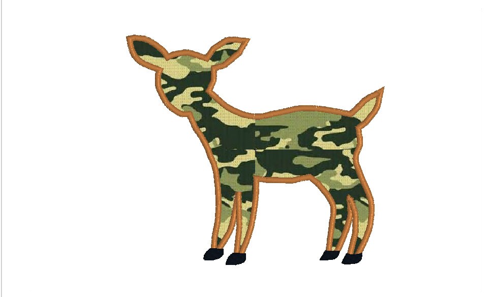 BUY 2, GET 1 FREE - Deer Machine Embroidery Design - Applique - Fawn ...