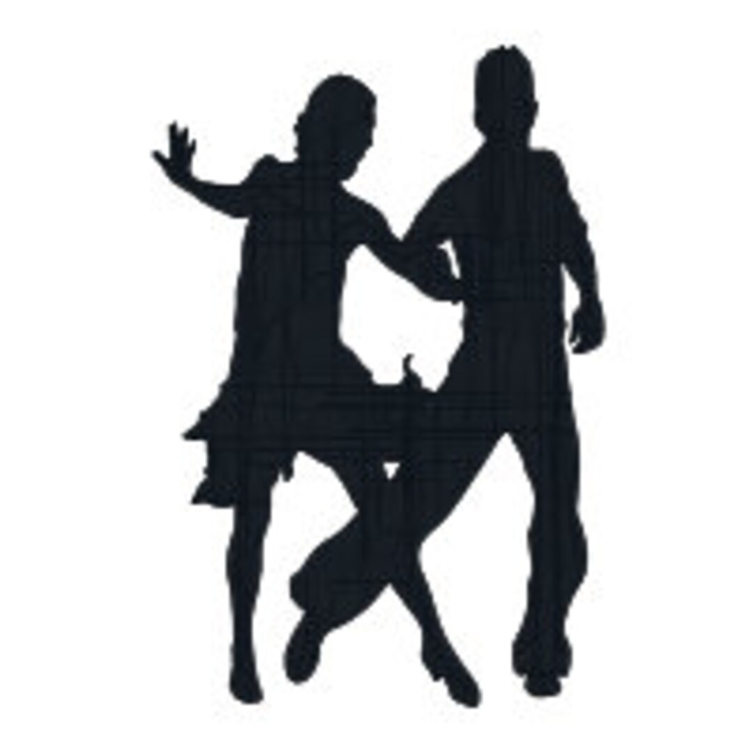 Silhouette Ballroom Dancers Machine Embroidery Design in 3 Sizes - 4x4 ...