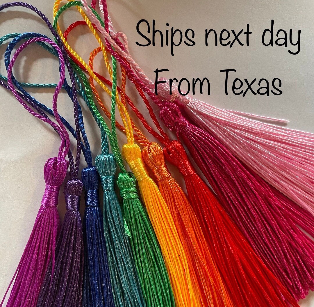 Tassels for Bookmarks 10 Rainbow Colors 5” (3 Inch Tassel W/2 Inch Loop ...
