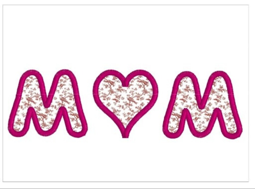 Mom Applique Machine Embroidery Design Perfect for Mother's Day ...