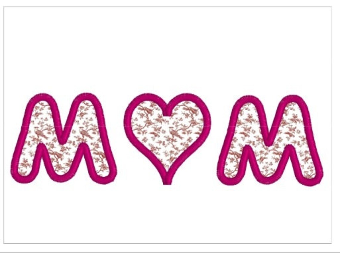 Mom Applique Machine Embroidery Design Perfect for | Etsy