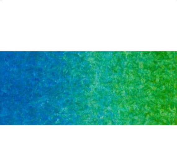 Blue and Green Batik Fabric Bluegrass Full Spectrum Double - Etsy