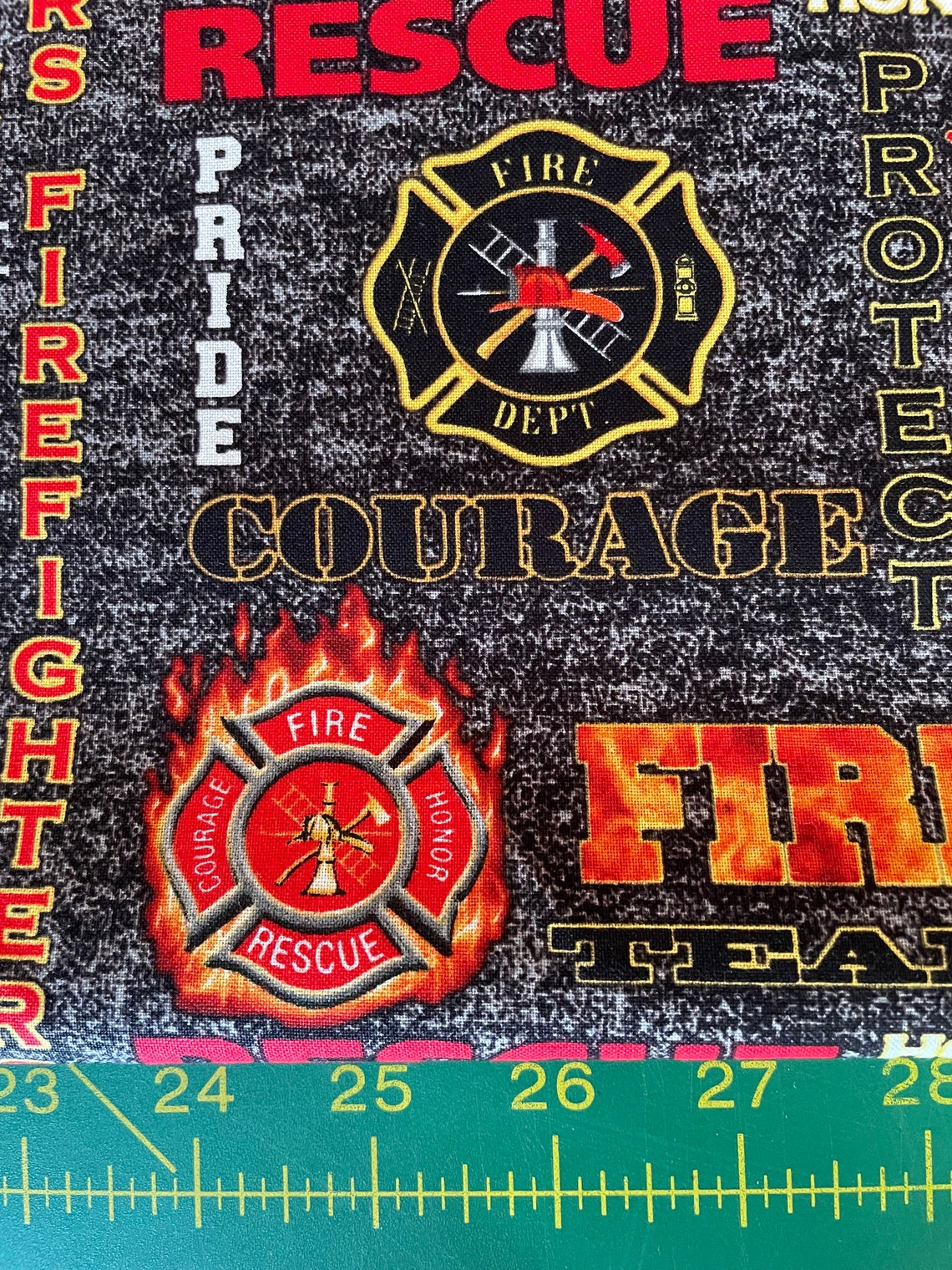 First Responder Fabric Fireman Rescue Firefighter Fabric - Etsy