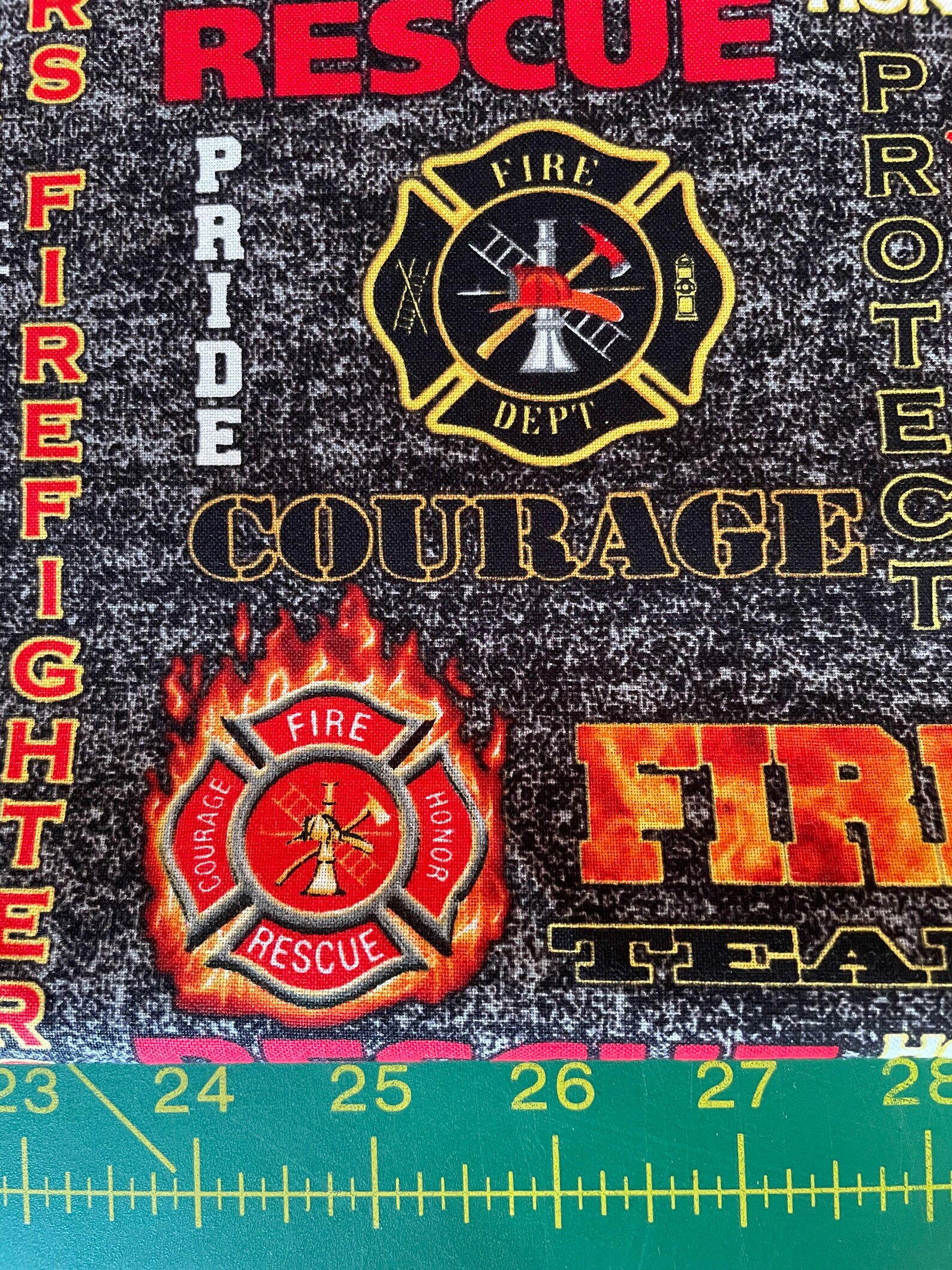 First Responder Fabric Fireman Rescue Firefighter Fabric - Etsy