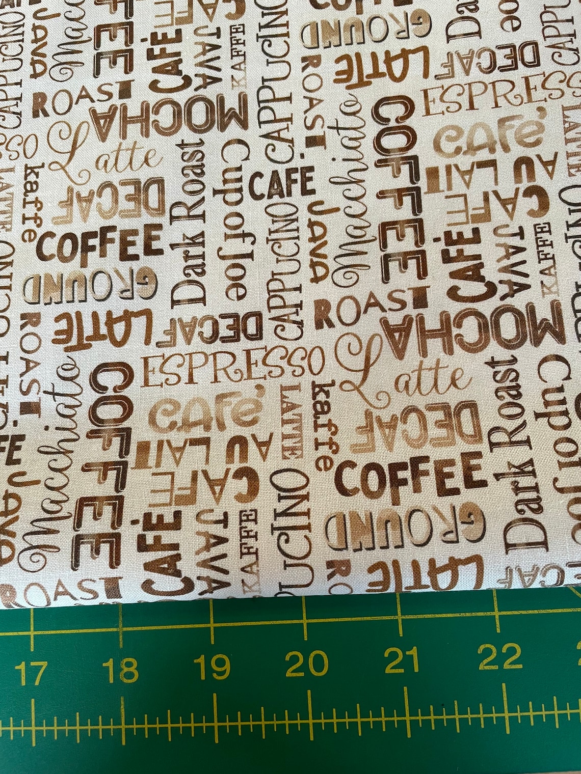 Coffee Fabric Vintage Coffee Fabric 100% Cotton Perk up Collection by ...