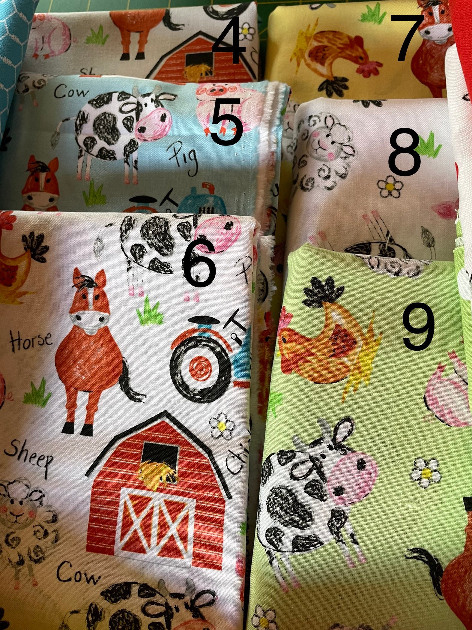 Farm Animal Fabric BTY - Coloring on the Farm by Riley Blake - Quilters ...