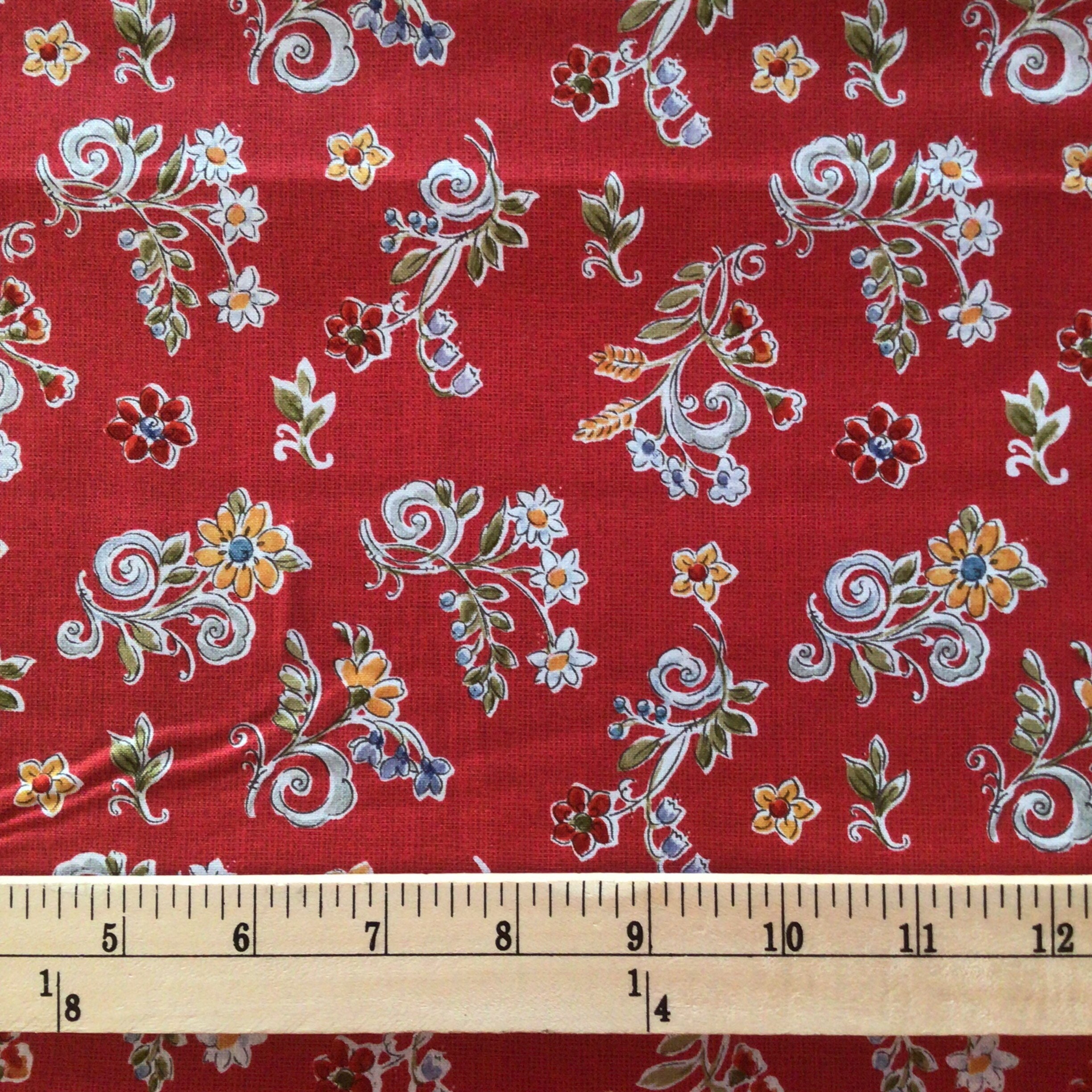 Red Rooster Fabric 100% Cotton Quilters Cotton Country | Etsy