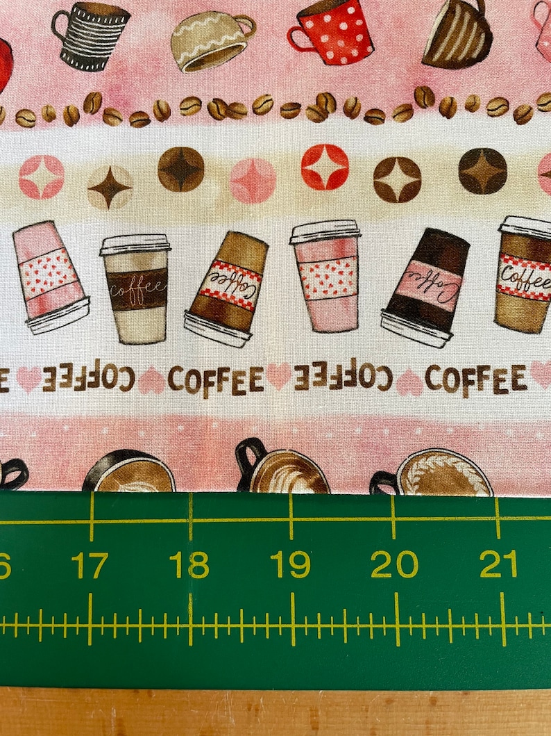 Coffee Fabric Vintage Coffee Fabric 100% Cotton Perk up Collection by ...