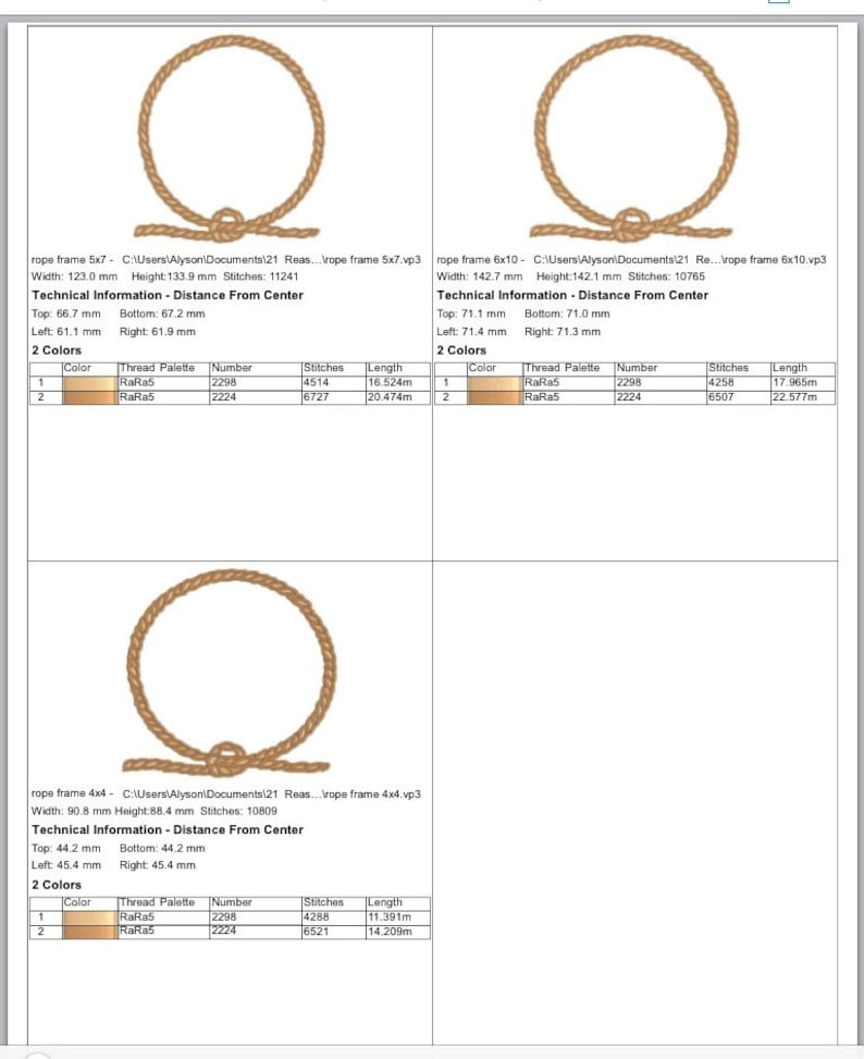 Rope Frame Border Machine Embroidery Design - Country Western Cowboy ...