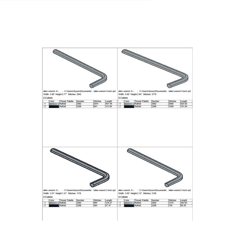 BUY2GET1FREE Allen Wrench Tool Machine Embroidery Design | Etsy