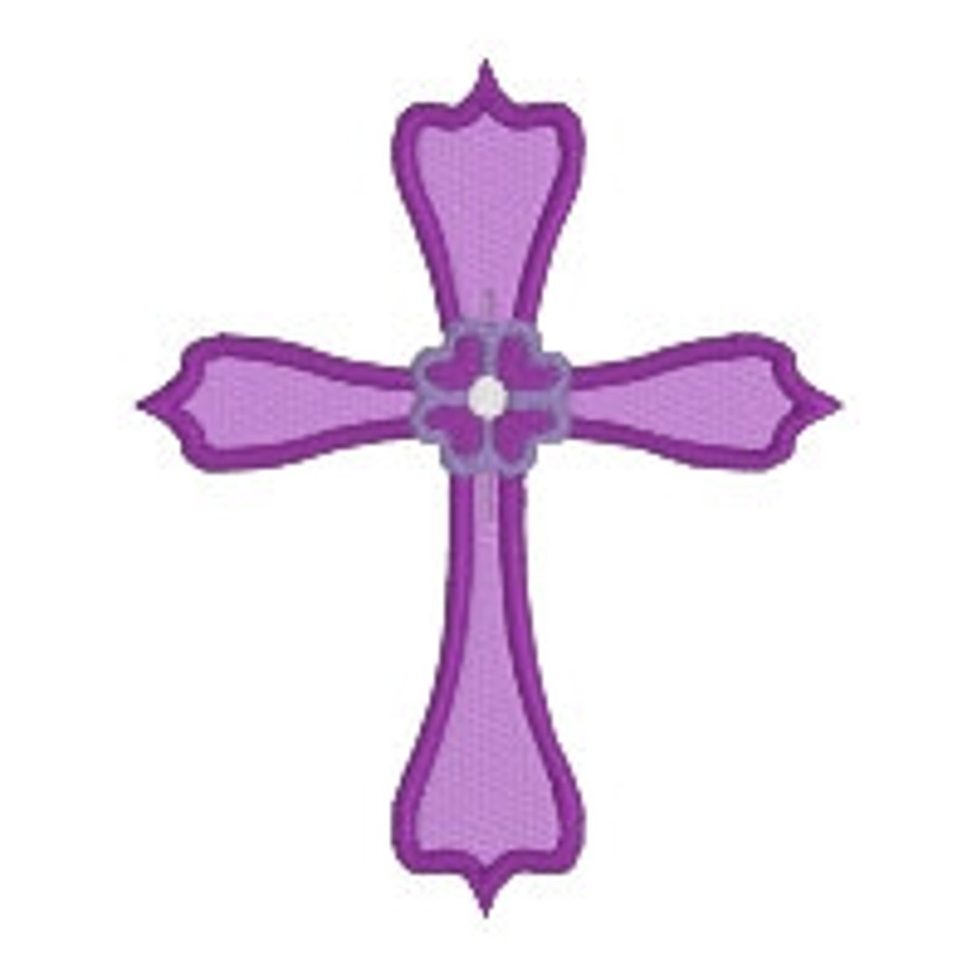 BUY 2, GET 1 FREE - Cross Machine Embroidery Design, Christian Symbol ...