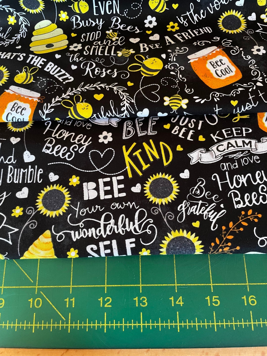 10.95 PER YARD Honey Bee Words Fabric - Etsy